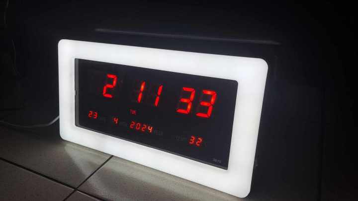 Combo LED Emergency Light Clock Time | Lazada PH