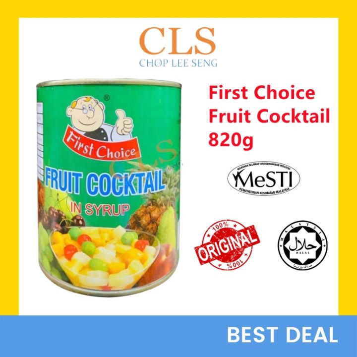 CLS First Choice Tin Buah Buahan Fruit Cocktail Can 820g | Lazada