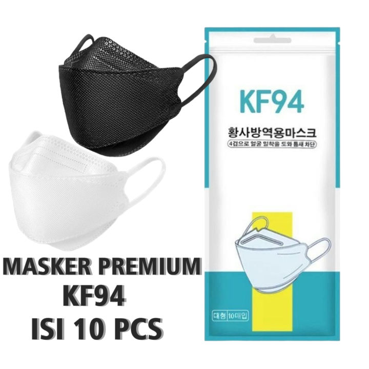 Masker KF94 Korea 4Ply Isi 10Pcs High Quality Nyaman Dipakai | Lazada Indonesia