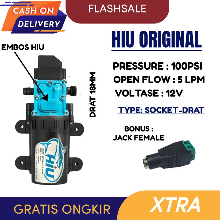 Dinamo Pompa Dc 12v Hiu 6.5 Bar 5 Lpm Bepel to Drat | Lazada Indonesia