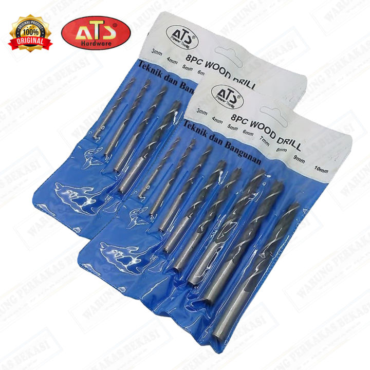 ATS 8Pc Mata Mesin Bor Kayu Full Set Lengkap 8pcs 3mm 4mm 5mm 6mm 7mm ...