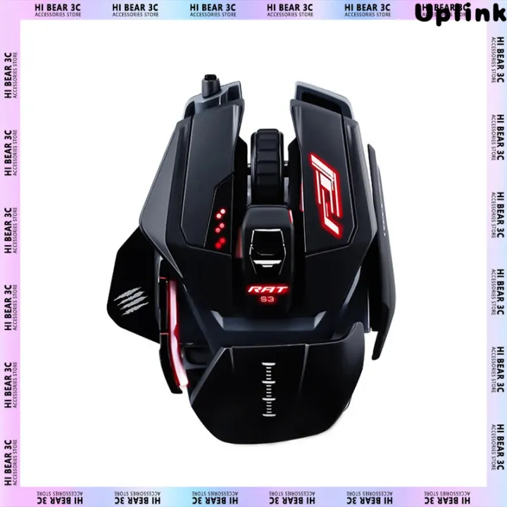 New Mad Catz rat pro S3 gaming mouse RGB light height adjustment low ...