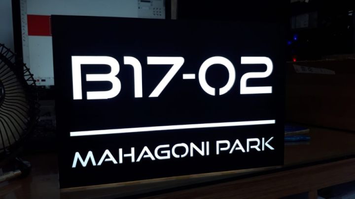 Neon Box Nomor Rumah Akrilik Minimalis Elegan Lampu LED | Lazada Indonesia