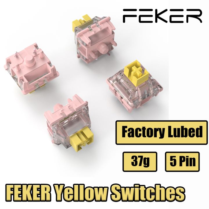 (ในสต็อก) FEKER Jade Yellow Switches คีย์บอร์ดเครื่องกลอุปกรณ์เสริม ...