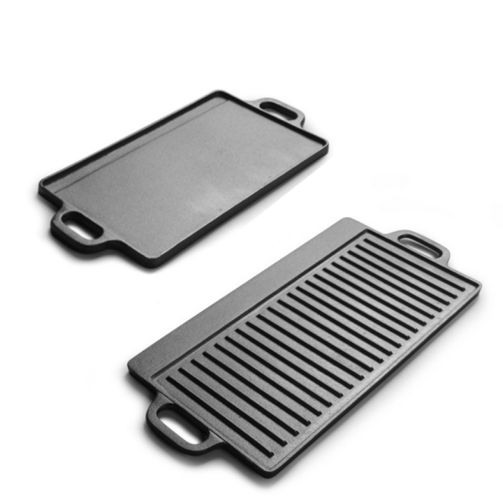 【จัดส่งภายใน 24 ชม】เหล็กหล่อ ย่างเนื้อ Cast Iron Grill/Griddle for Gas ...