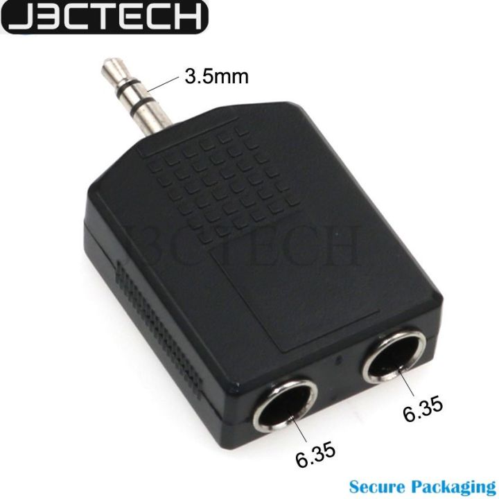 3.5mm Jack Plug Audio / RCA Adapter Stereo Male to Female 6.35mm Dual ...