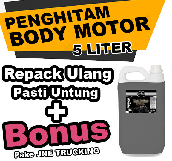 Penghitam body motor permanen 5 liter Body kasar motor Black To Black ...