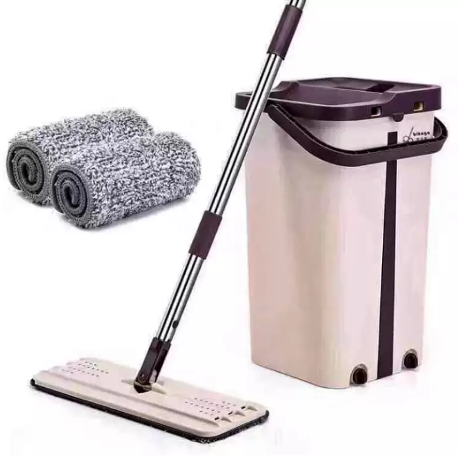 Free Hand Wash Flat Mop Cleaning Lazy Tool Kit 360 Degree Rotating Tile Marble Floor for Home ...