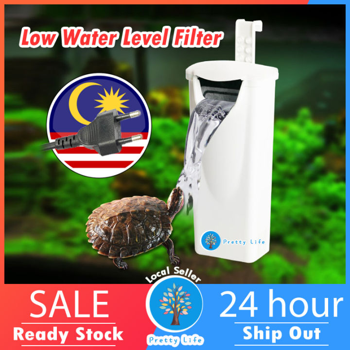 (MALAYSIA adapter) Hang On Filter Low Water Level Filter Turtle Fish ...