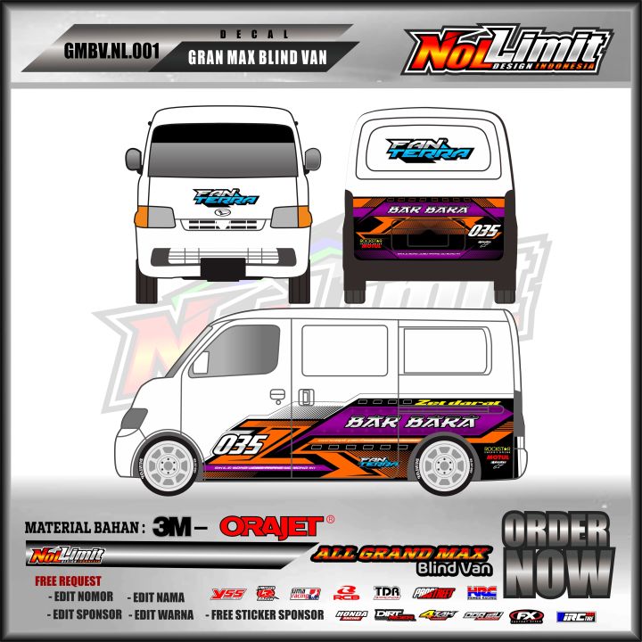 Sticker DECAL GRAND MAX BLIND VAN - Sticker DECAL Variasi Mobil GRANG ...