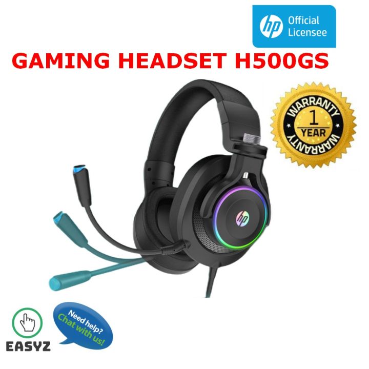 HP H500GS/ H500 GAMING HEADSET WITH MIC STEREO GAMER HEADPHONE RGB ...