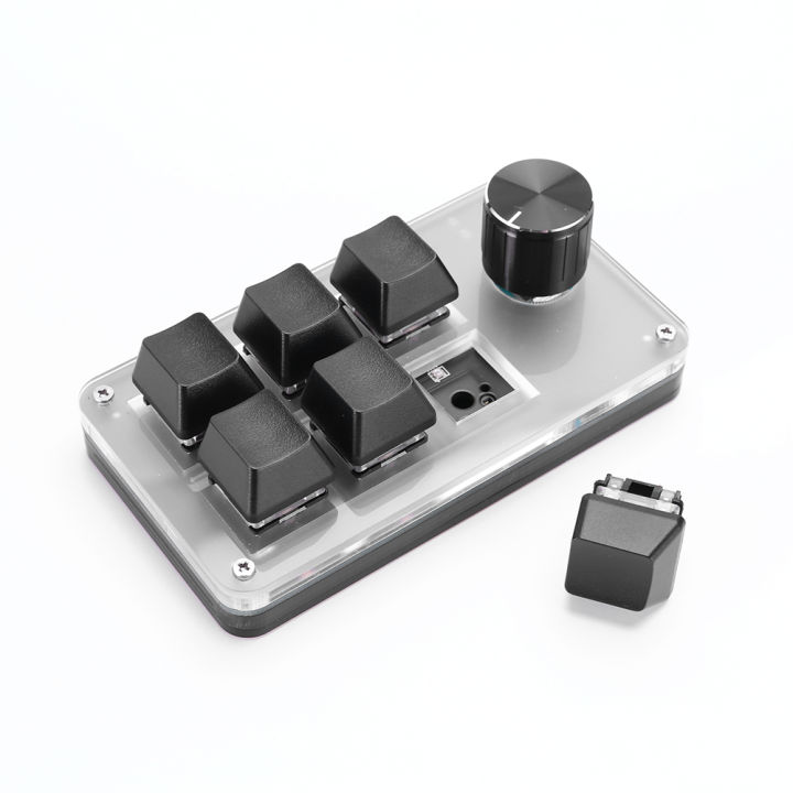6 Key 1 Knob Photoshop Gaming Keypad Hotswap RGB Copy Paste Mini Button ...