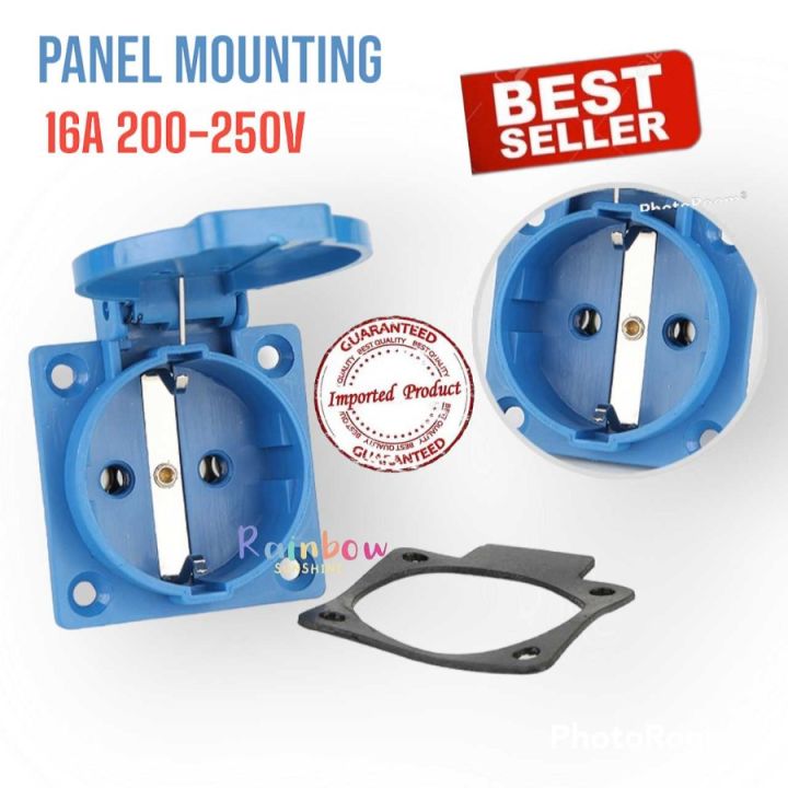 Panel Mounting 2P 16A 312 Electric Industrial Socket Panel Mounting ...