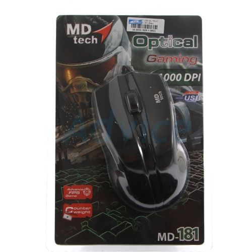 เมาส์ optical สีดำ MD-Tech MD -181 USB | Lazada.co.th