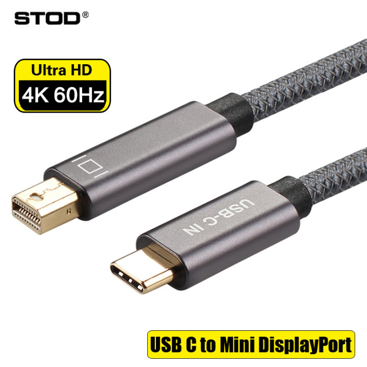 STOD Type C to Mini DisplayPort Cable MiniDP Thunderbolt 3 USB C to ...