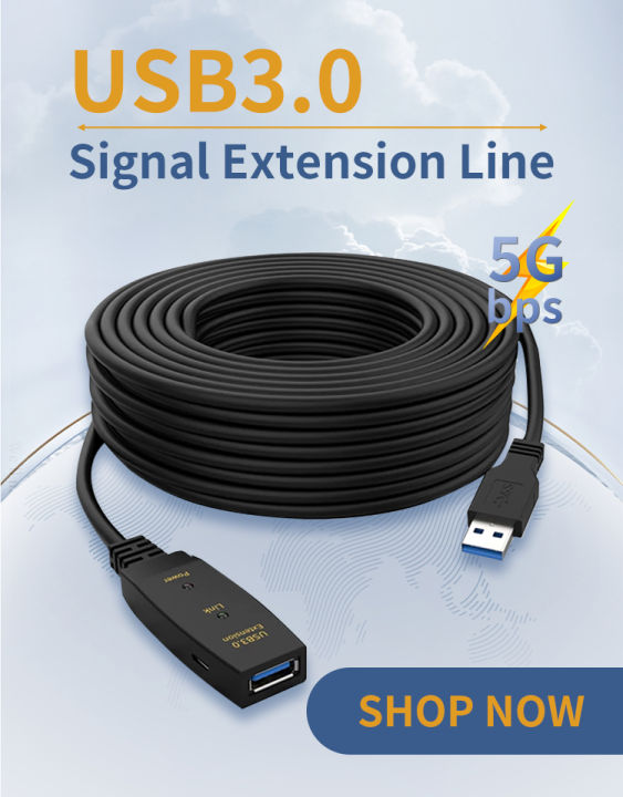 Long USB 3.0 extension cable with amplifier 10M 5M Active USB 3.0 ...