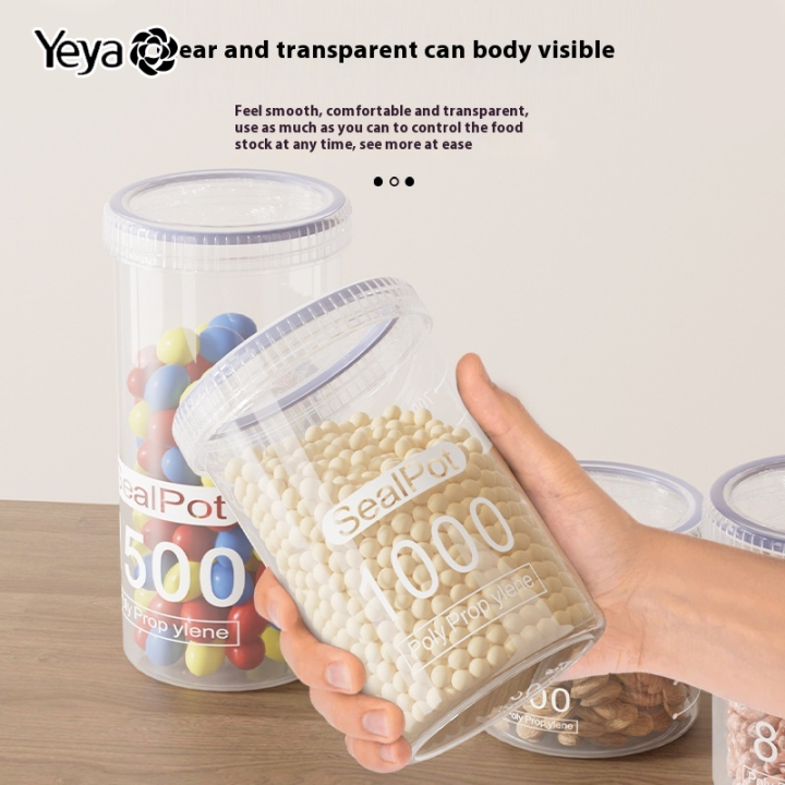 YEYA กระปุกพลาสติกใสสำหรับเก็บอาหารและธัญพืชในครัว | Lazada.co.th