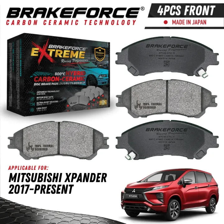 BrakeForce Extreme Carbon Ceramic Front Brake Pads For Mitsubishi ...