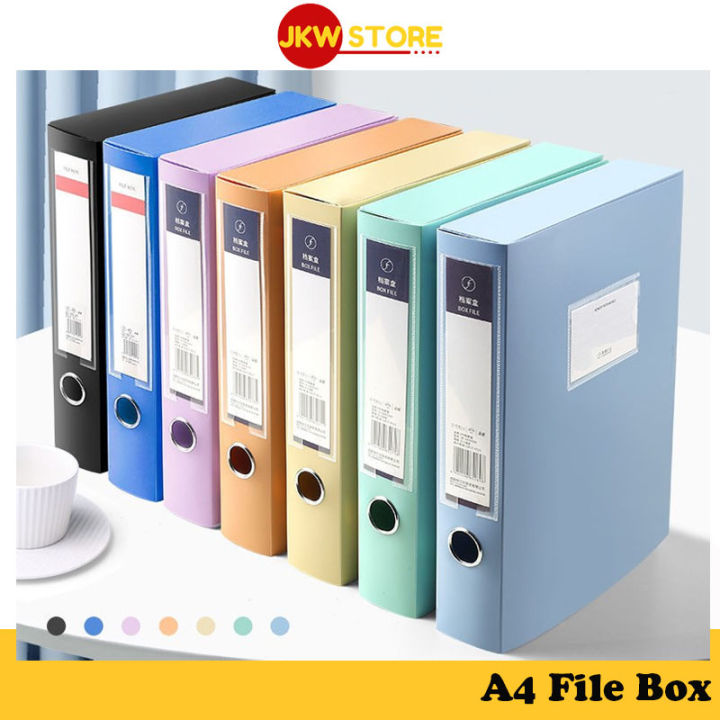 A4 Storage File Box Thick PVC Document Storage Box Plastic File Box ...