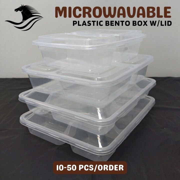 Microwavable Bento Box Plastic Food Container 2D 3D 4D 5D [10 pcs ...