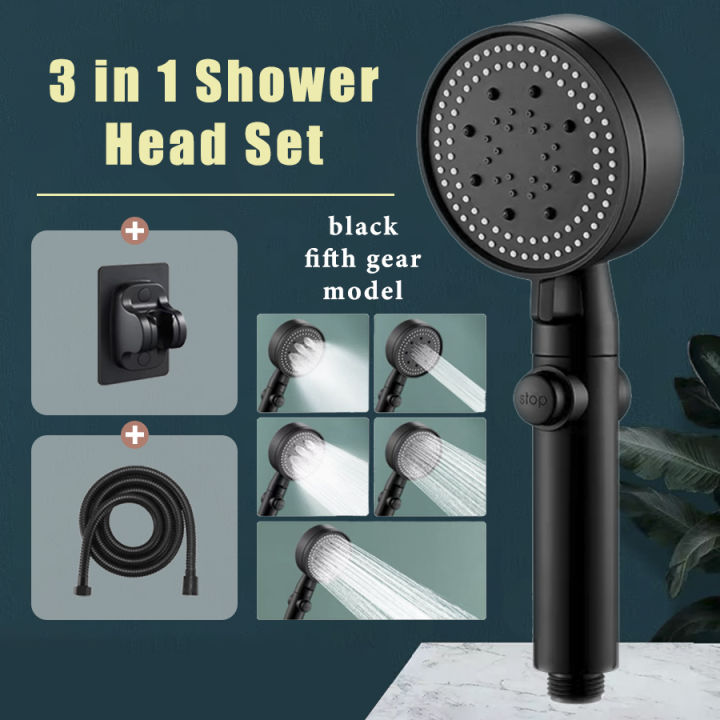 4 in 1 Shower Head Set shower with faucet 5-speed Pressurized Bathroom ...