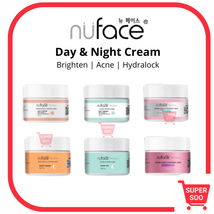 Nuface Nu Glow Day Cream & Night Cream | Acne Prone - Brighthen ...