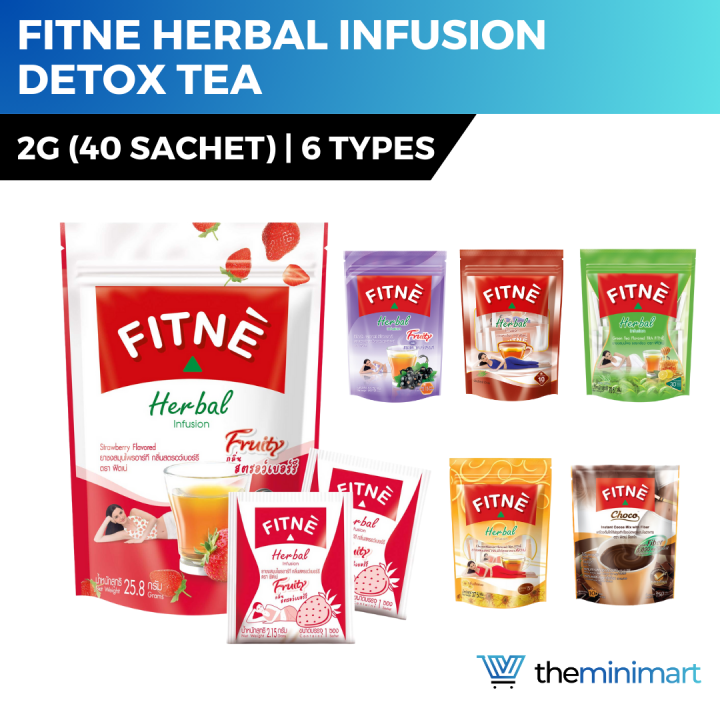 FITNE Herbal Infusion Detox Tea 2g (40 sachet) - Original / Green Tea ...