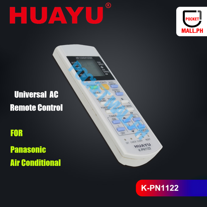 Huayu K-PN1122 Universal Remote Control for Panasonic Split Type Aircon ...