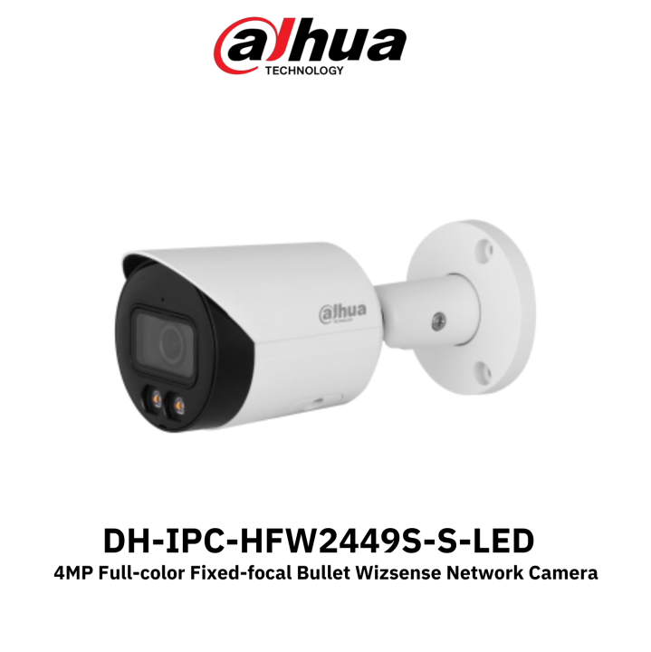 Dahua DH-IPC-HFW2449S-S-LED 4MP Full-color Fixed-focal Bullet Wizsense Network Camera | Lazada PH