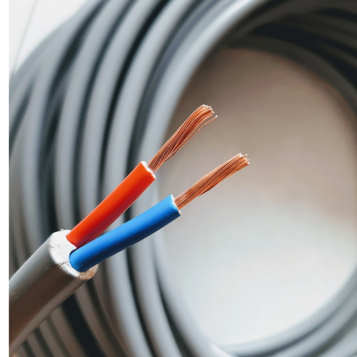 Dây điện đôi 2.5 xám Daphaco 2 lớp vỏ bọc an toàn chống cháy nổ lõi ...