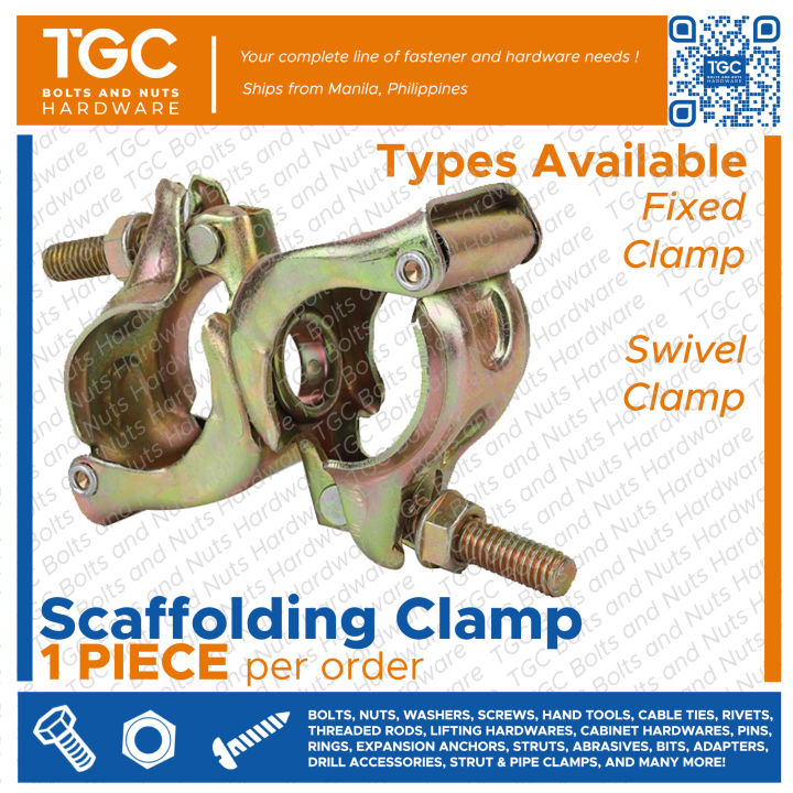 TGC Swivel Clamp or Fixed Clamp - Scaffolding Clamps for GI Pipe 1-1/2 ...