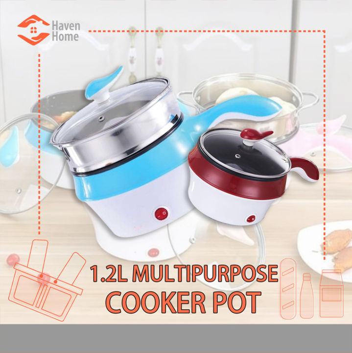 🔥Non Stick🔥 1.2L Electric Cooker Multifunction Frying Pan Mini Rice ...