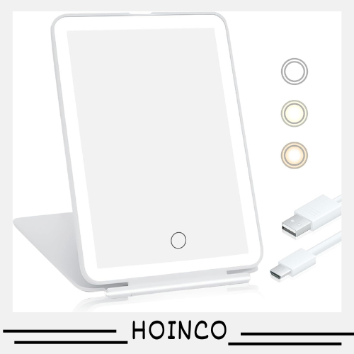 Travel Makeup Mirror, Portable Ultra Slim Vanity Mirror, Lighted Makeup ...