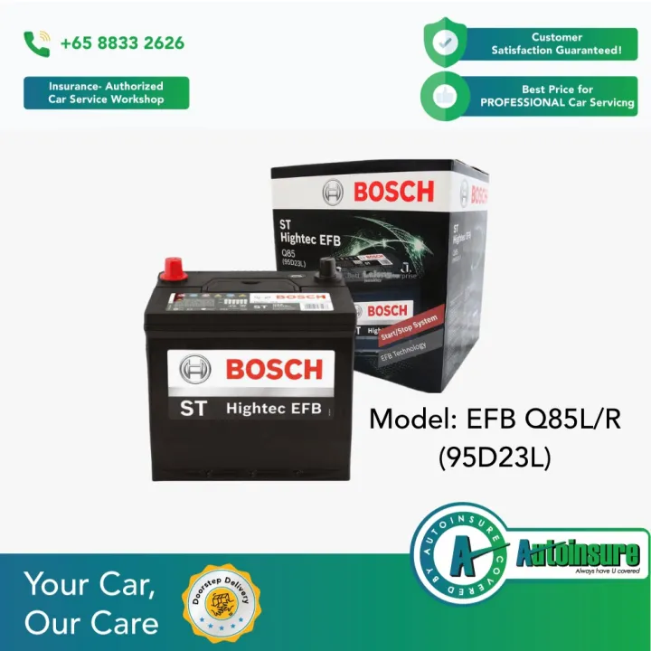 AutoInsure Bosch Car Battery EFB Q85L/R (95D23L) (Doorstep Delivery) | Lazada Singapore