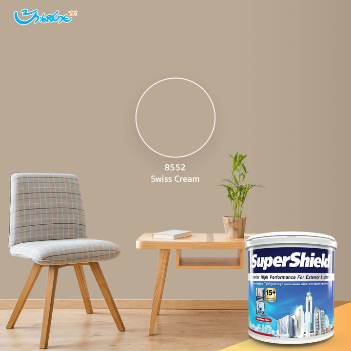 TOA ซุปเปอร์ชิลด์กึ่งเงา 8552 สี Swiss Cream ขนาด 1/4 กล. | Lazada.co.th