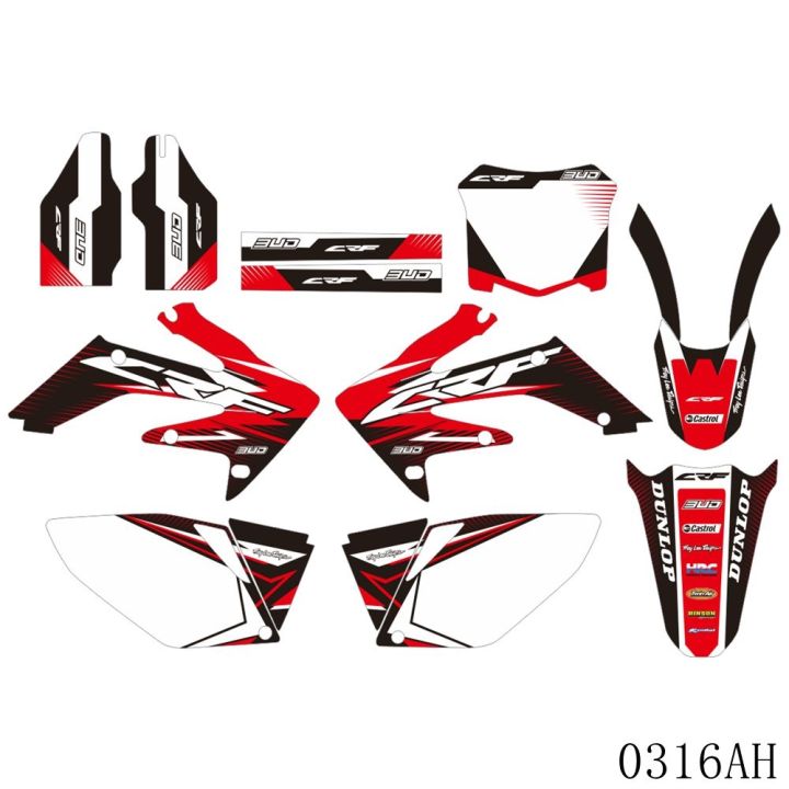 For HONDA CRF250 CRF250R 2006 2007 2008 2009 CRF 250R Full Graphics ...