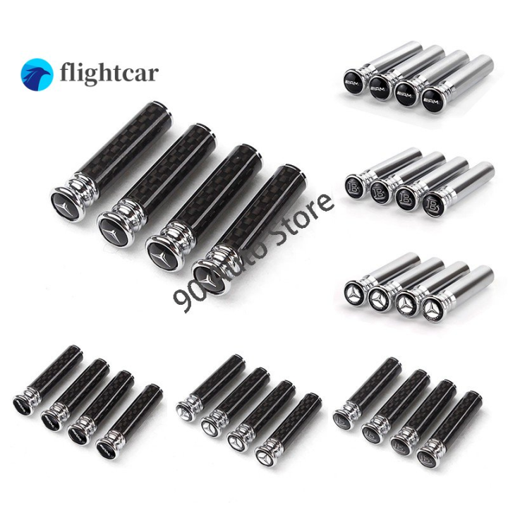 flightcar 4pcs Car Gate Lock Knob Pin Covers Carbon Fiber Door Lock ...