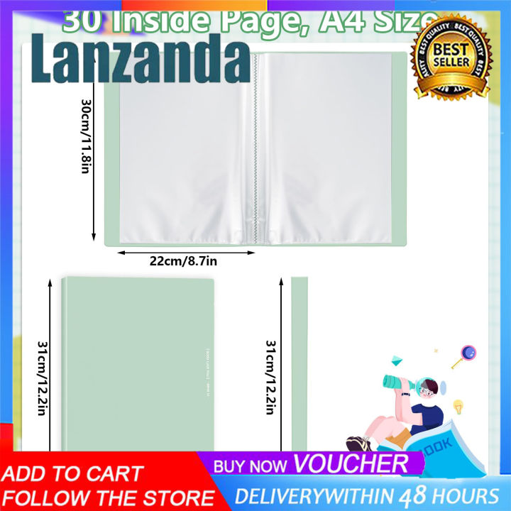 A4 Plastic Presentation Box Gradient Green Binder with Clear Plastic ...