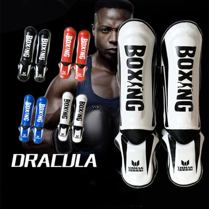 Muay Thai Leg Guards Free Fighting Shin Guards Adult Boxing Taekwondo ...