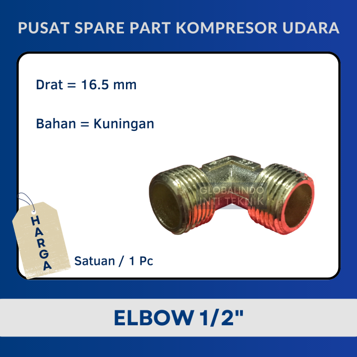 Sambungan Elbow L Siku Kompresor Angin 1/2" | Lazada Indonesia