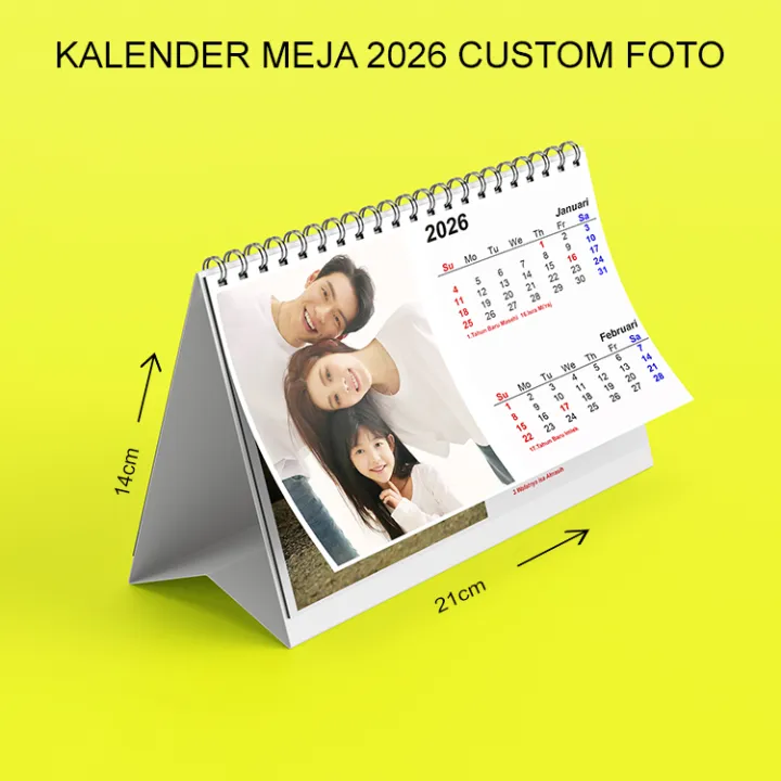 Kalender Custom 2026 Bisa Pakai Desain Sendiri Atau Foto/Kalender Meja ...