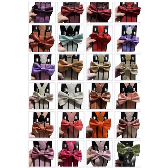 ready stock- MENs SUSPENDEr -all in- makapal ang bow tie / | Lazada PH