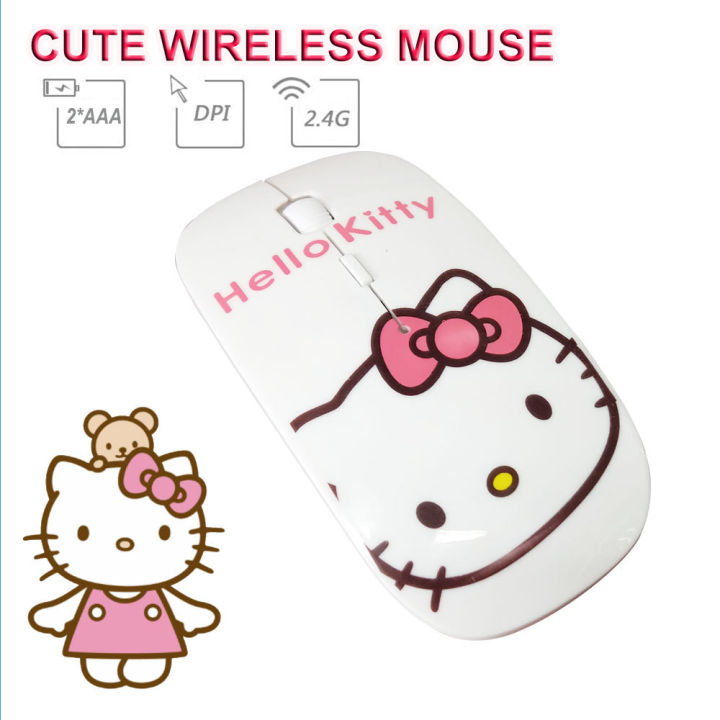 Ultra Thin Hello Kitty Wireless Mouse 2.4Ghz Cute Mice | Lazada