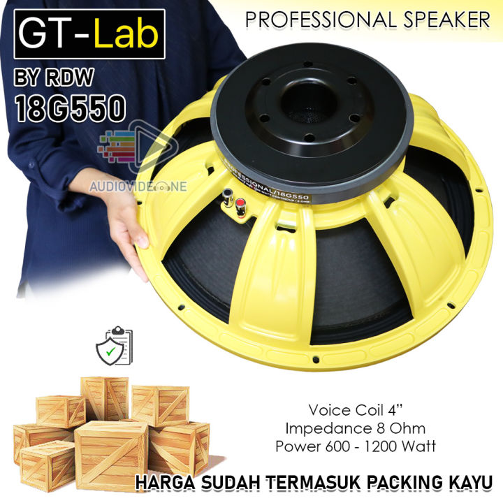 Speaker GT-LAB 18G550 Komponen Spiker GTLAB By RDW 18 Inch Spul 4 Inch ...