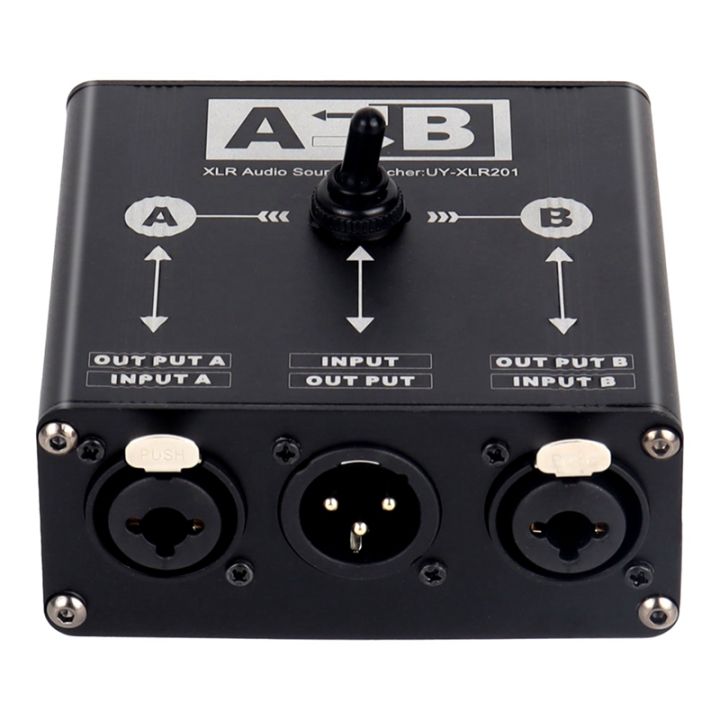 Passive 2 in 1 Out XLR Audio Switcher XLR Balanced Audio Switcher Box ...