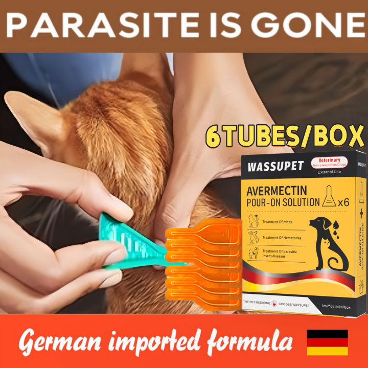 WASSUPET 6tubes/box Anti Tick and Flea for Dogs and Cats Tick and Flea ...