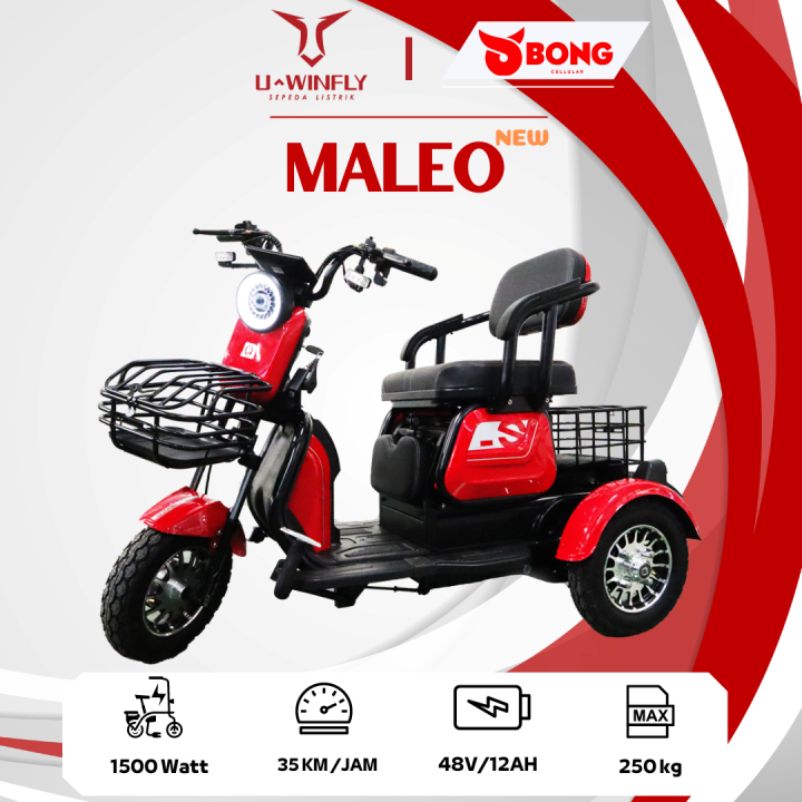 Sepeda Listrik Roda 3 Uwinfly R3 Maleo Dengan Spesifikasi 1500W 48V ...