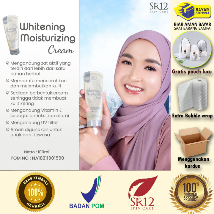 SR12 Whitening Moisturizing Cream hand body lotion atau pelembab wajah ...