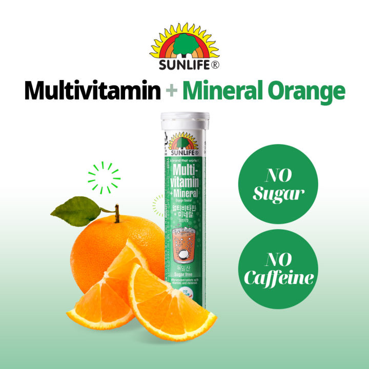 Sunlife Multi-Vitamins with Minerals Orange Flavored Effervescent 20 ...