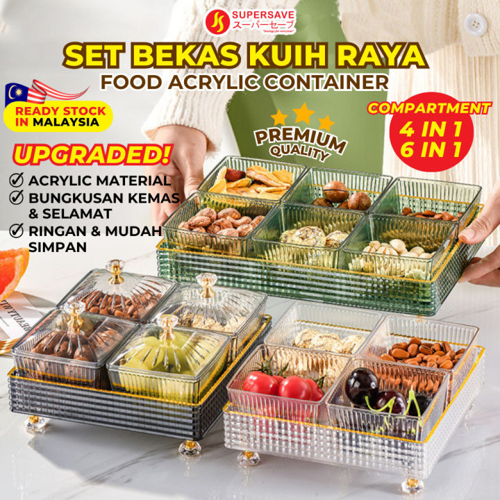 SUPERSAVE 6in1 Bekas Kuih Raya Balang Kuih Raya 2024 Condiment ...
